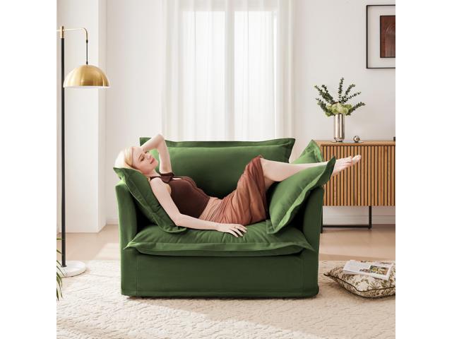 Click here for Slip-covered Armchair with 1 Big Back Cushion and... prices