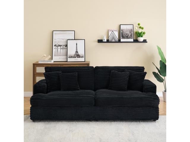 Click here for 79.3 long  corduroy sofa with 4 matching pillows... prices