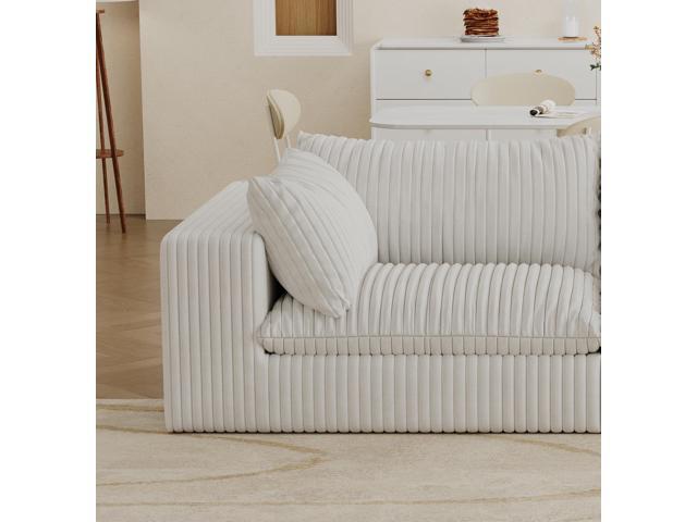 Click here for Cloud Sofa Corduroy Fabric Deep Seat Couches Doubl... prices