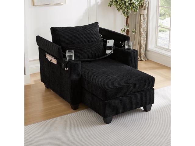 Click here for Convertible Chaise Lounge 37.4 Sofa Chair Sofa Bed... prices