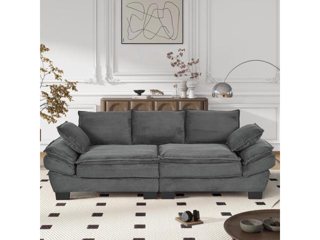 Click here for U-Style 85.4 Modern Curved Sofa  Back Upholstered... prices