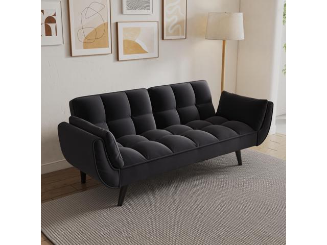 Click here for 74 black sofa Soft two armrests throw pillow pillo... prices