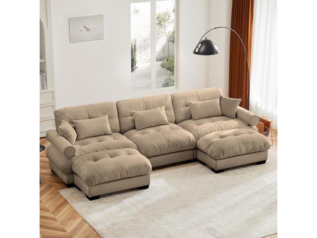 Click here for U Shape Modular Sectional Sofa Couch with Two Mova... prices