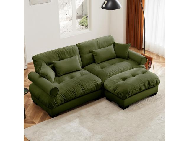 Click here for Over Size Modern Two-seater Sofa with Ottoman  Vel... prices