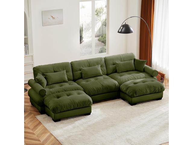 Click here for U Shape Modular Sectional Sofa Couch with Two Mova... prices