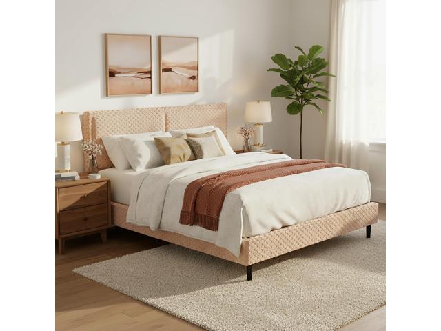 Click here for Simple Modern Camel Plush Soft Bed Comfortable Bac... prices