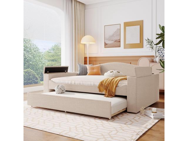 Click here for Full Size Upholstered Daybed with Storage Armrests... prices