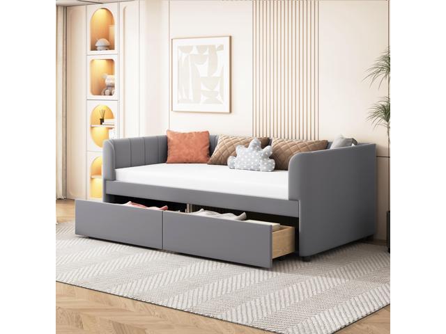 Click here for Twin Size Upholstered Daybed with Ergonomic Design... prices