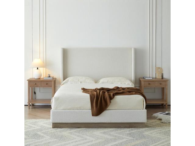 Click here for Hosford Upholstered Wingback Bed / Upholstered Woo... prices
