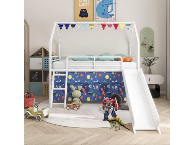 Click here for Jack Metal Junior House Twin Loft Bed with Slide a... prices
