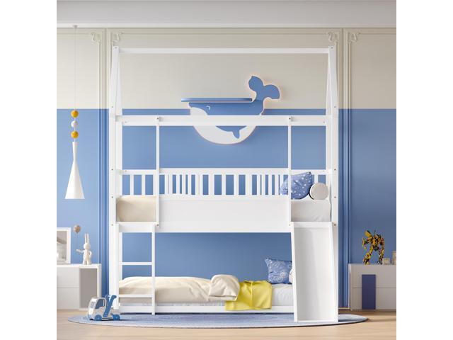 Click here for House Bunk Bed with Convertible Slide and Ladder... prices