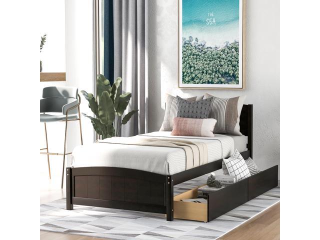 Click here for Twin size Platform Bed with Two Drawers  Espresso prices