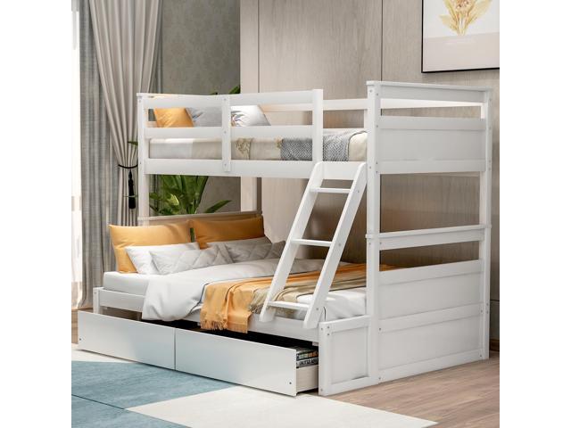 Click here for Twin over Full Bunk Bed with Storage - White(OLD S... prices