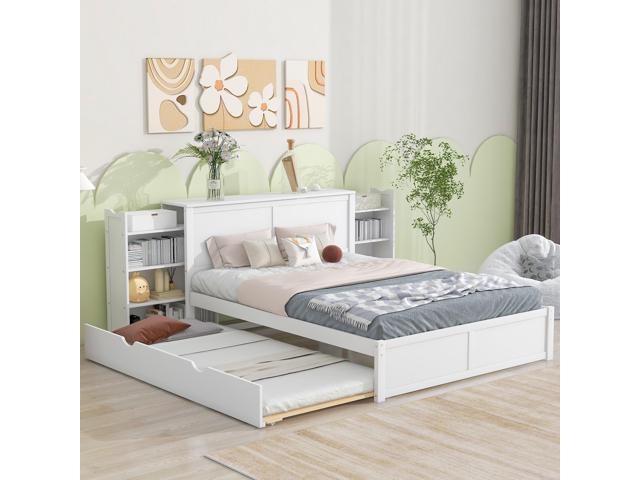 Click here for Queen Size Storage Platform Bed with Pull Out Shel... prices