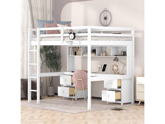 Click here for Full Size Loft Bed with Desk  Cabinets  Drawers an... prices