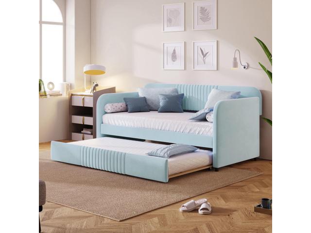 Click here for Upholstered Daybed Sofa Bed Twin Size With Trundle... prices