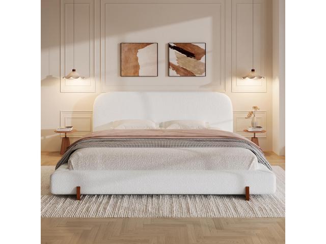 Click here for Unique Design  White Fabric and Solid Wood Legs Up... prices