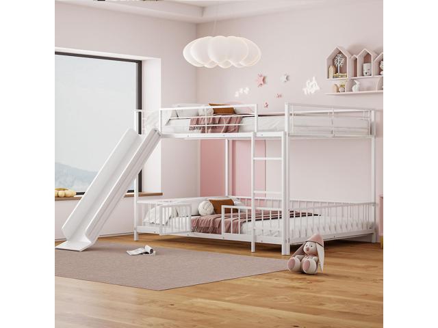 Click here for Full over Full Size Metal Bunk Bed with Slide and... prices