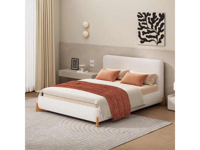 Click here for Elegant Boucle Upholstered Bed  A Luxurious and Co... prices