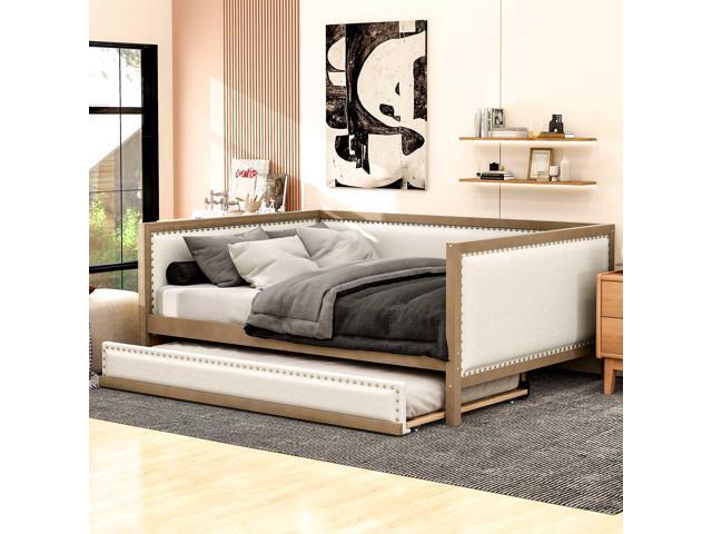 Click here for Full Size Upholstered Daybed with Trundle and Nail... prices