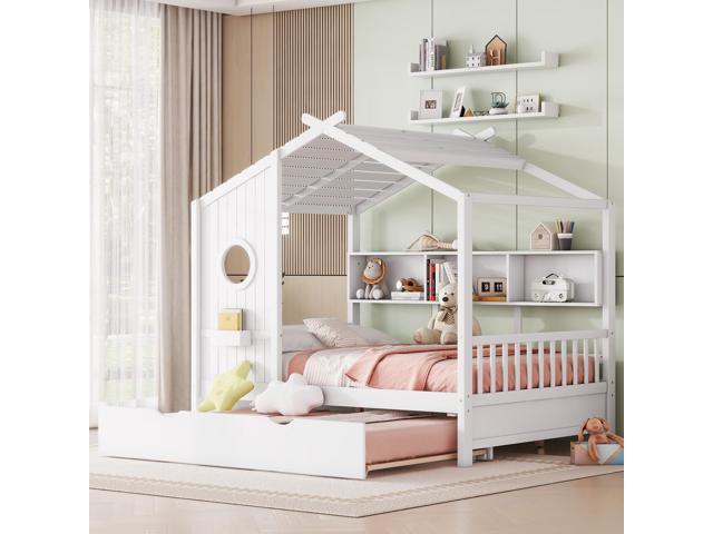 Click here for Wooden Full Size House Bed With Trundle  Modern De... prices