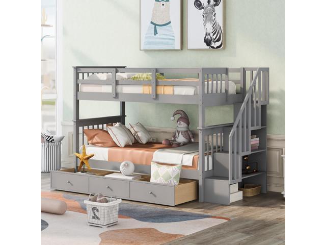 Click here for Stairway Twin-Over-Twin Bunk Bed with Three Drawer... prices