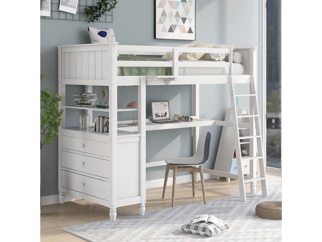 Click here for Twin size Loft Bed with Drawers and Desk  Wooden L... prices