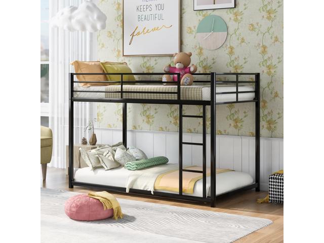 Click here for Twin over Twin Metal Bunk Bed  Low Bunk Bed with L... prices