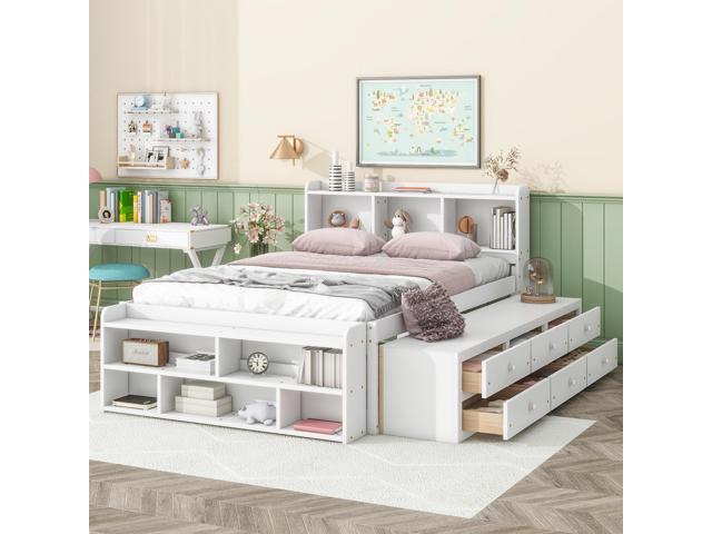 Click here for Full Bed with Bookcase Headboard  Under bed Storag... prices