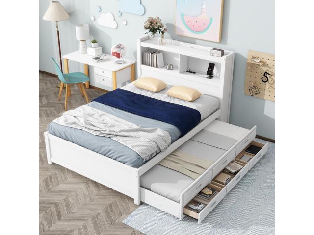 Click here for Full Size platform bed with trundle  drawers and U... prices