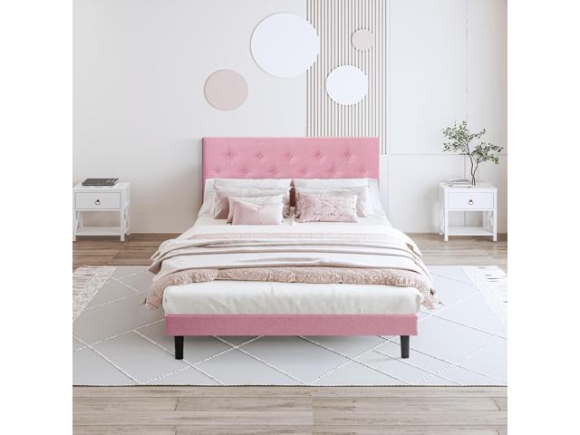 Click here for Full Size Upholstered Platform Bed Frame with Mode... prices