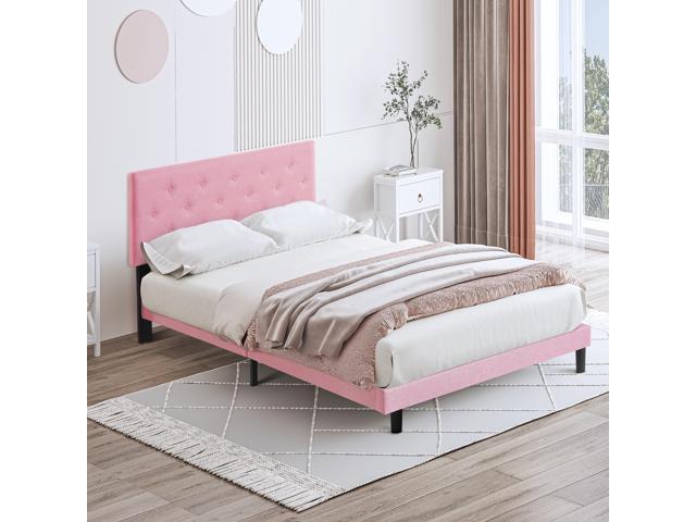 Click here for Queen Size Upholstered Platform Bed Frame with Mod... prices