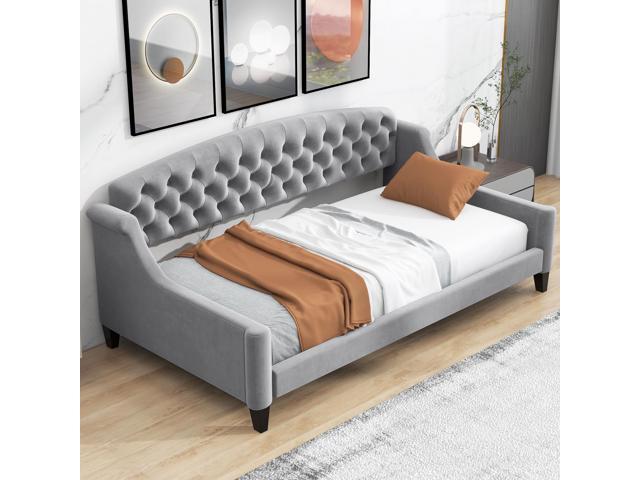 Click here for Modern Luxury Tufted Button Daybed Twin Gray(Old S... prices