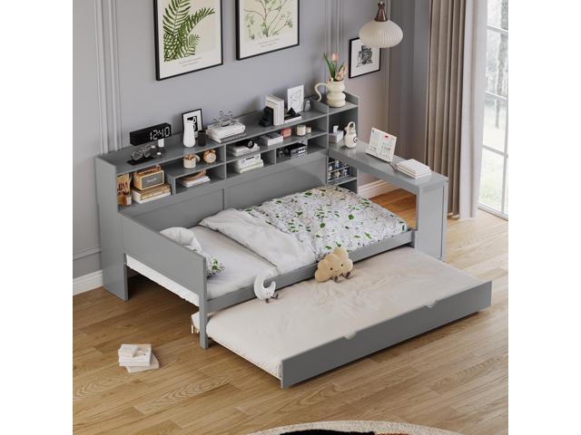 Click here for Wooden Twin Size Daybed with Storage Shelves  Mult... prices
