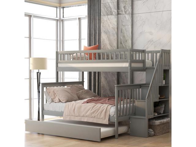 Click here for Twin over Full Bunk Bed with Trundle and Staircase... prices