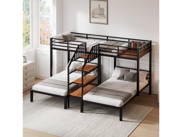 Click here for Metal Twin over Twin & Twin Bunk Bed  Triple Bunk... prices