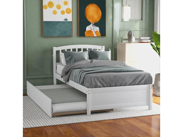 Click here for Twin size Platform Bed Wood Bed Frame with Trundle... prices