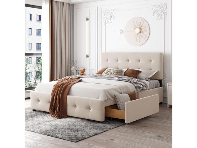 Click here for Upholstered Platform Bed with Classic Headboard an... prices