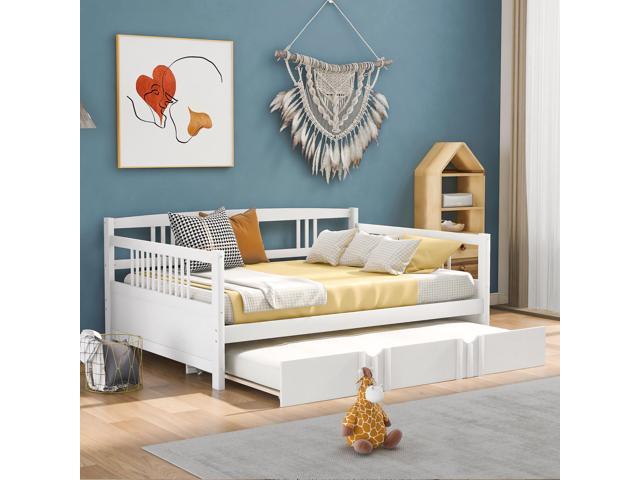 Click here for Full Size Daybed Wood Bed with Twin Size Trundle W... prices