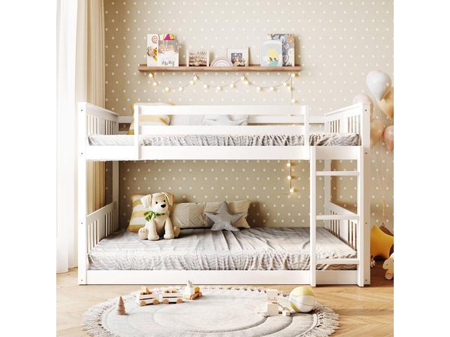 Click here for Full Over Full Bunk Bed with Ladder  White (OLD SK... prices