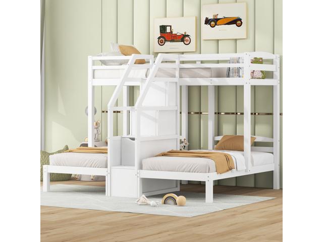Click here for Twin over Twin & Twin Bunk Bed with Built-in Stair... prices
