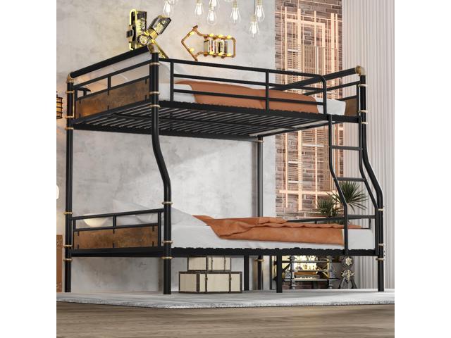 Click here for Full XL over Queen Metal Bunk Bed  Industrial Deta... prices