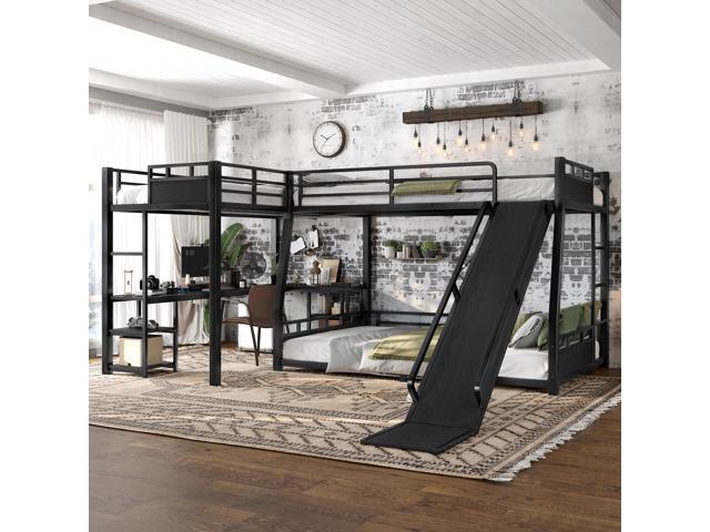 Click here for L-Shaped Metal Bunk Bed (Top bed:Full/FullXL  bott... prices