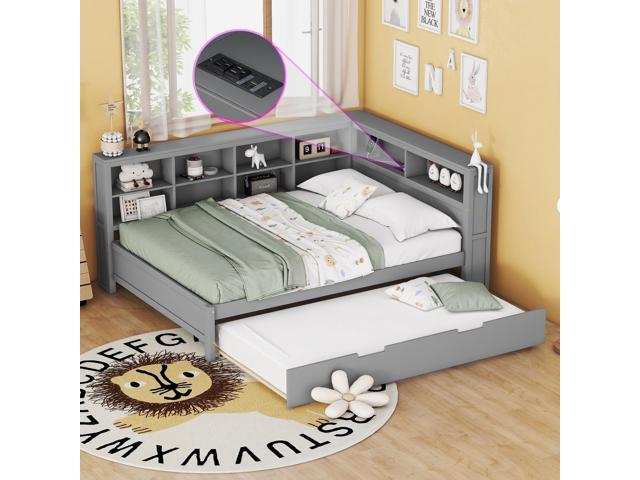 Click here for Wooden Full Size DayBed with Twin Size Trundle  Da... prices