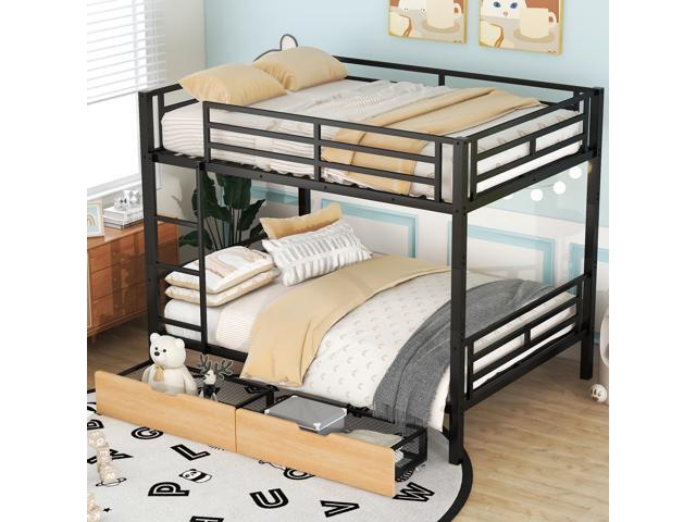 Click here for Metal Full Size Convertible Bunk Bed with 2 Drawer... prices