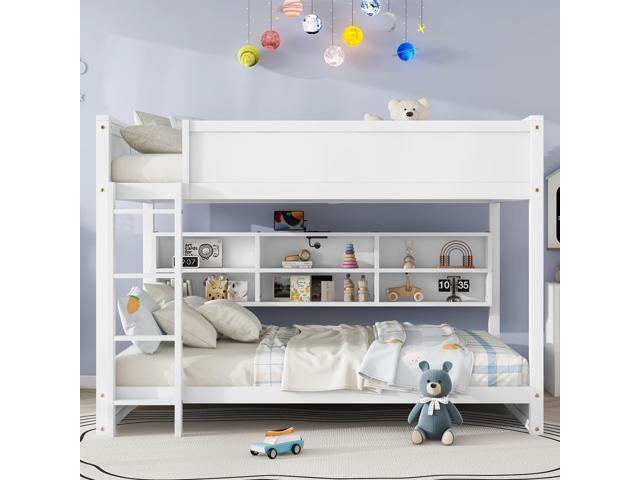 Click here for Queen Over Queen Bunk Bed with Built-in Storage Ca... prices