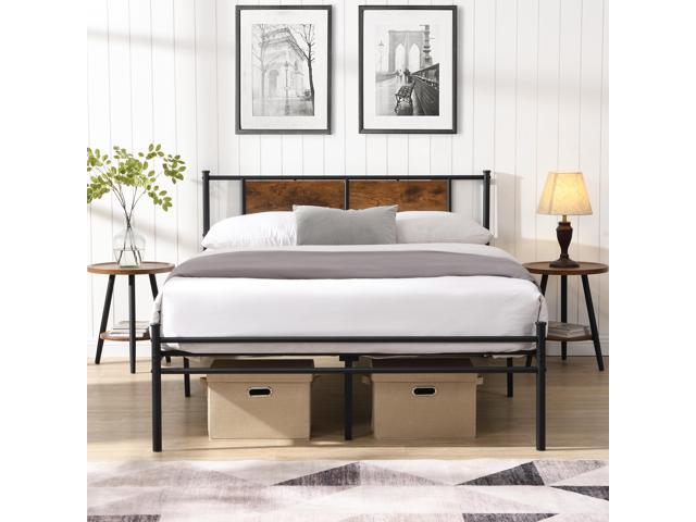 Click here for Queen Size metal bedframe Headboard with wood pane... prices