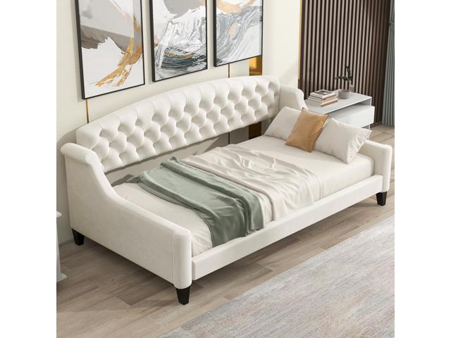 Click here for Modern Luxury Tufted Button Daybed Twin Beige(Old... prices