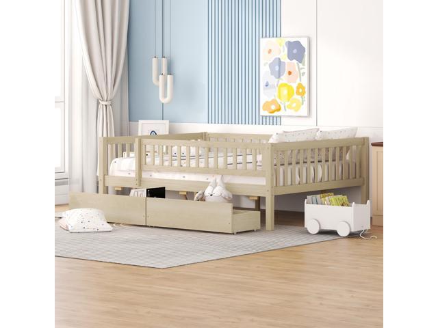 Click here for Full Size Daybed Wood Bed with Two Drawers  Natura... prices