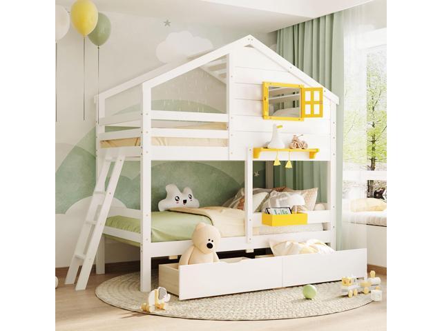 Click here for Twin over Twin Bunk Bed with 2 Drawers  1 Storage... prices